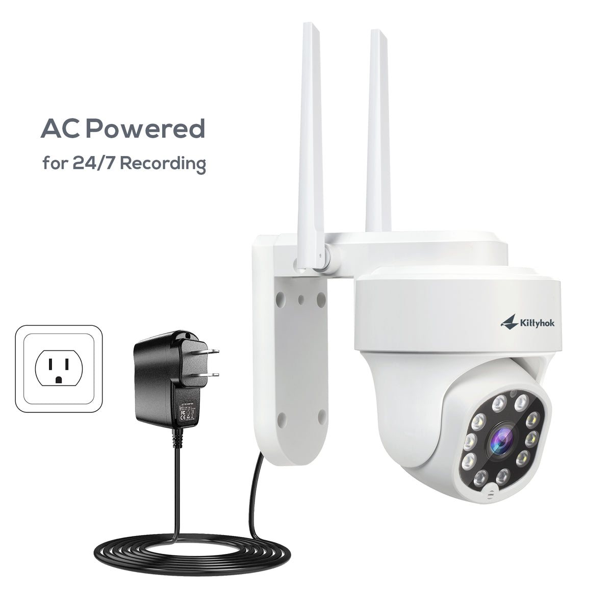 Kittyhok PTZ Security Camera Wireless Outdoor | 2K FHD Wireless Camera