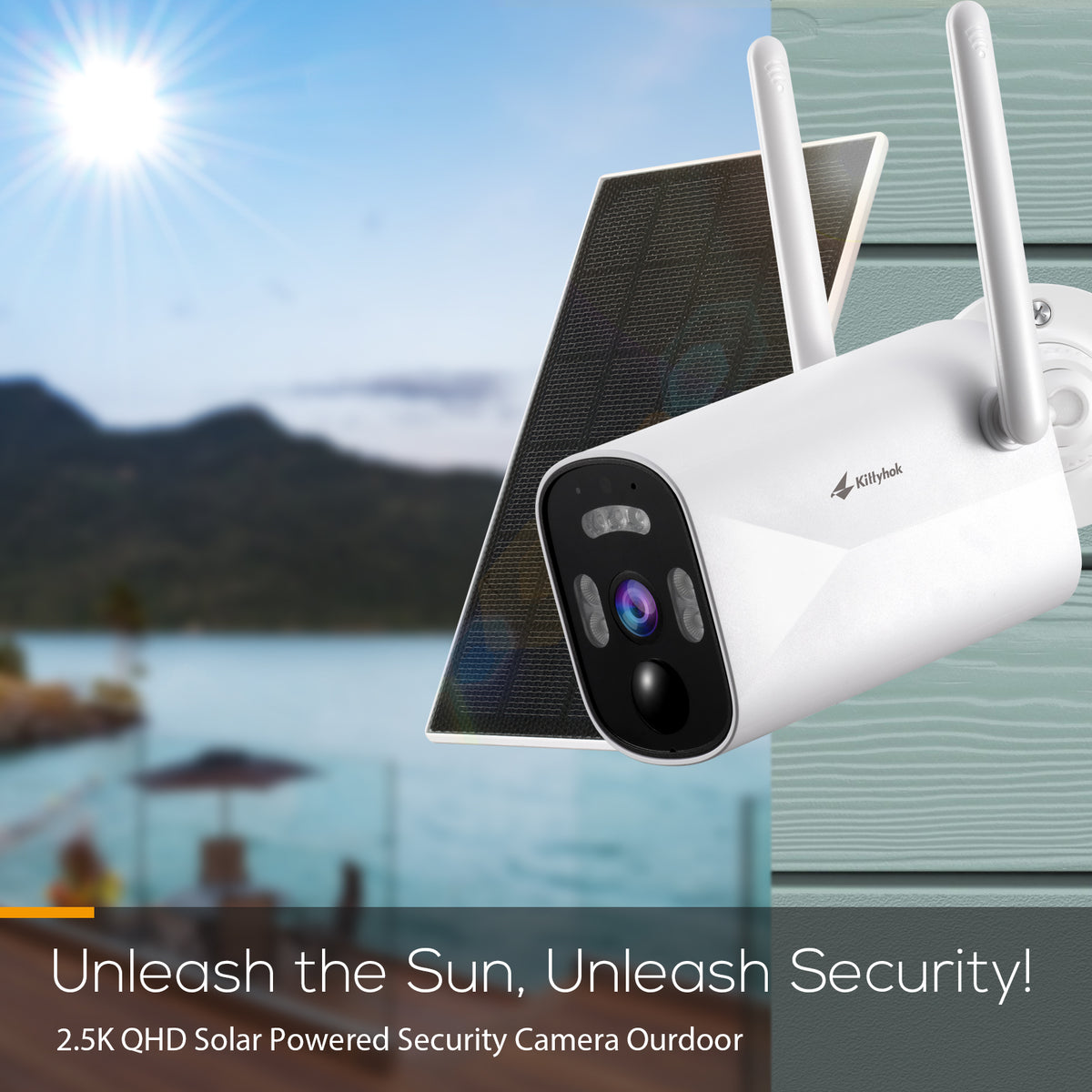 All-In-One Home Solar Security Camera System, 4pcs 2.5K Solar Security ...